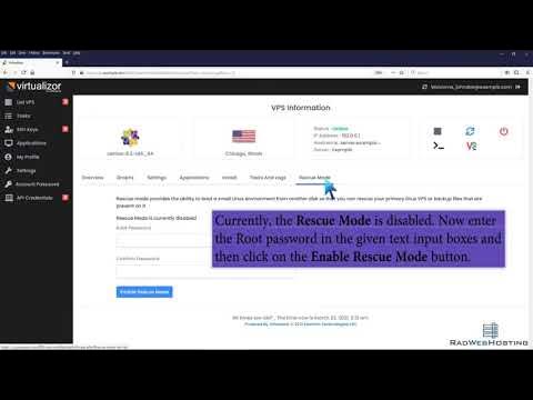 How to Boot VPS in Rescue Mode Using Virtualizor - YouTube
