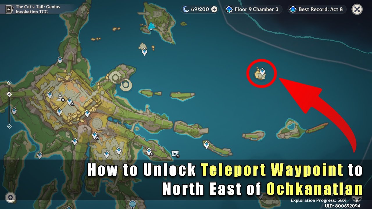 How to Unlock Teleport Point on Island to the North East of Ochkanatlan ...