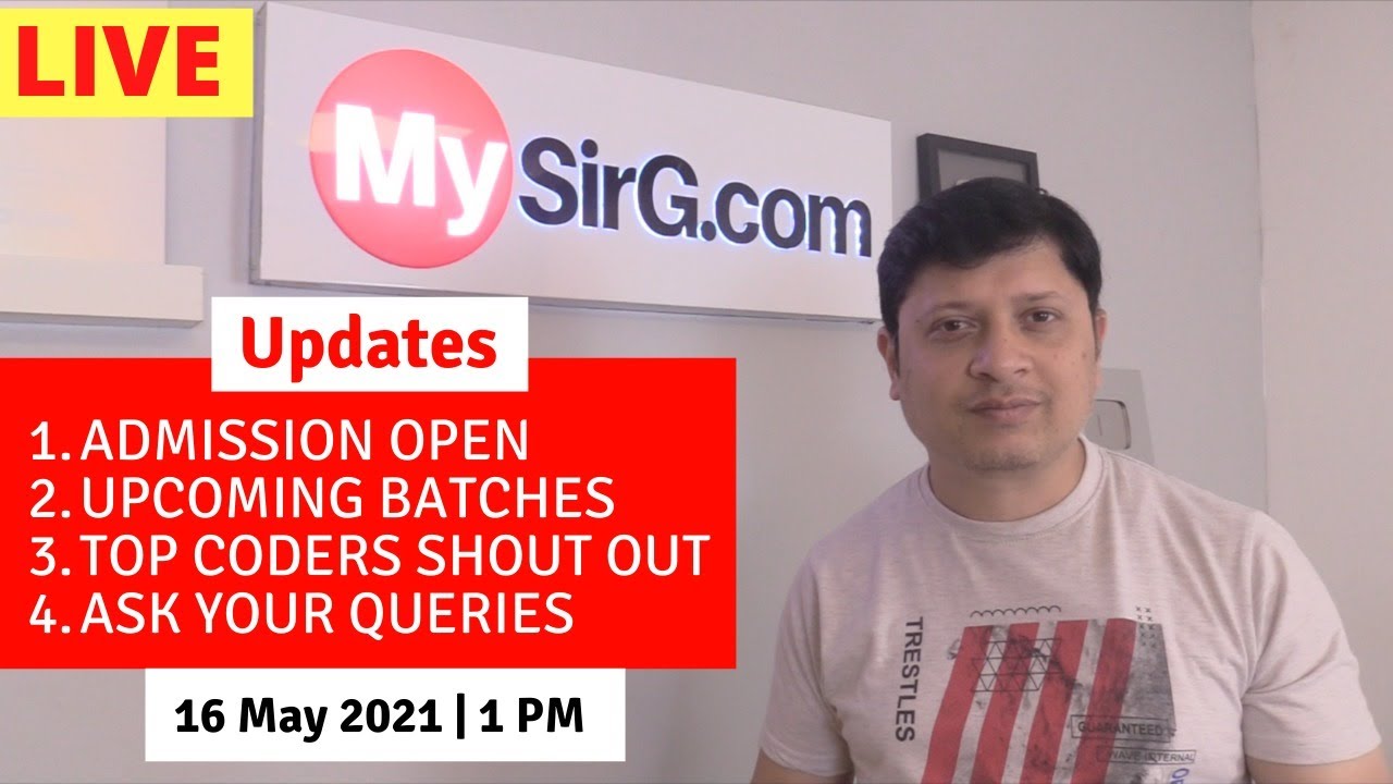 Sunday LIVE | MySirG Updates | 16 May 2021 | 1 PM - YouTube