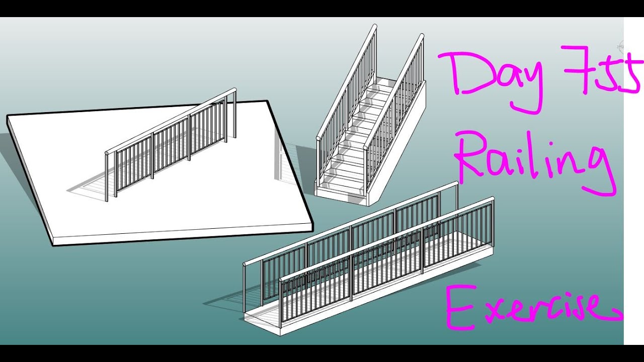 Revit Exercise (Day 755) Railing Baluster Panel Exercise - YouTube