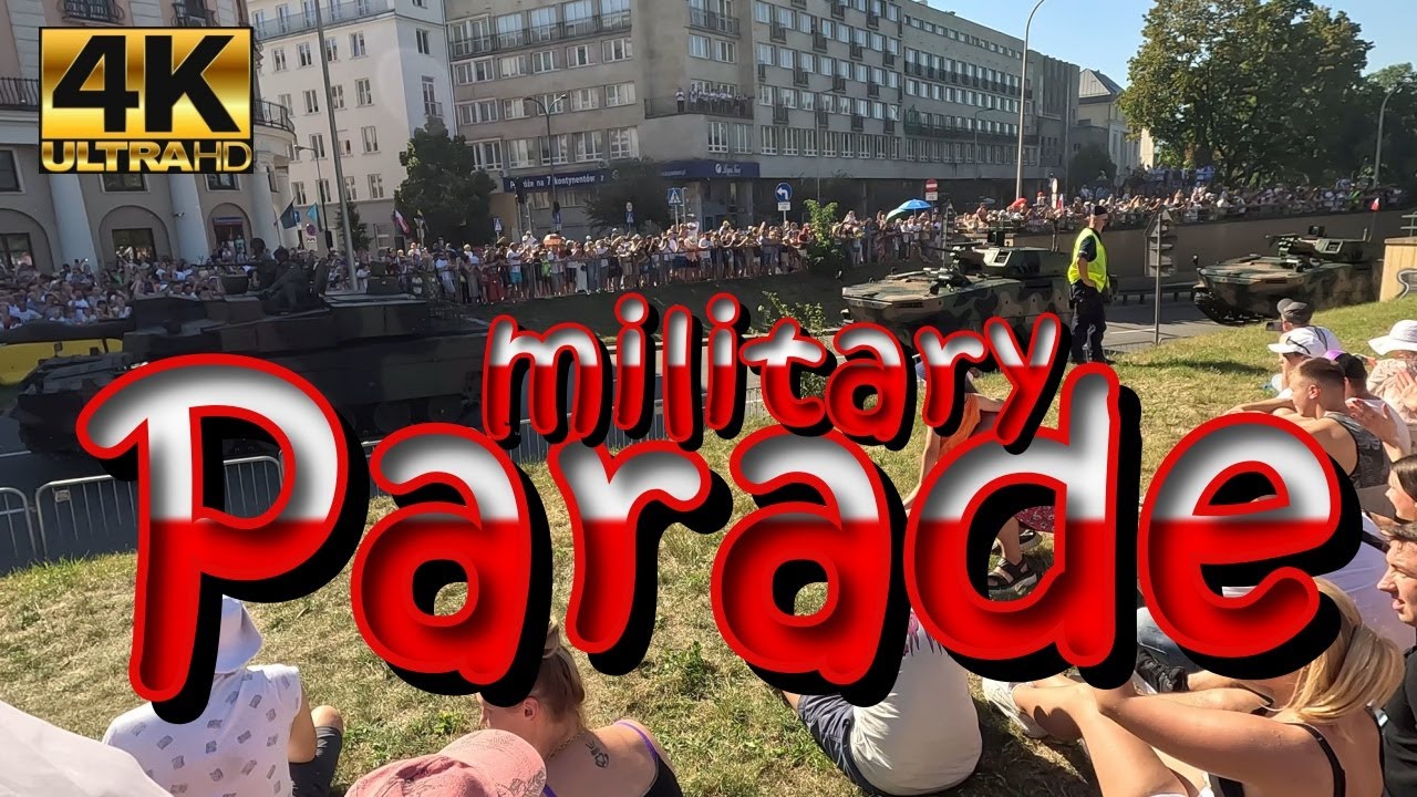 4K Military parade in Warsaw. 15.08.2023. The day of Polish Armed ...