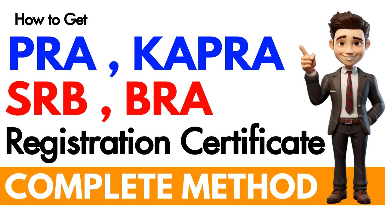 How to get PRA, KAPRA, SRB and BRA Registration Certificate | Punjab ...