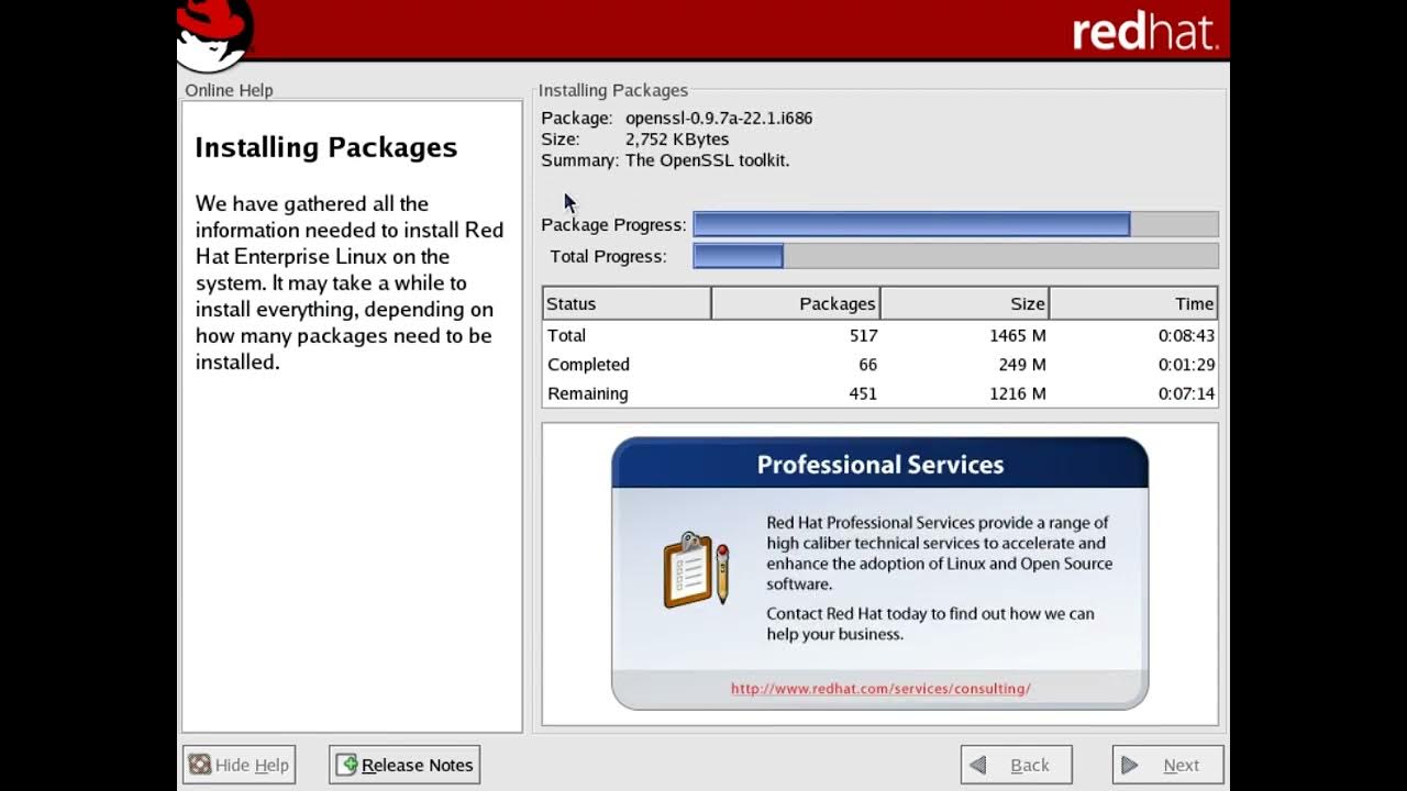 Red Hat Enterprise Linux 3 Realtime Installation - YouTube