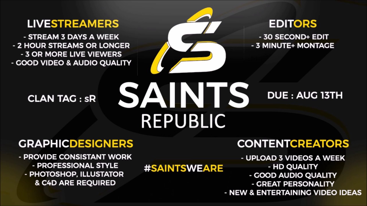 Saints Republic Recruitment Challenge #SAINTSWEARE - YouTube