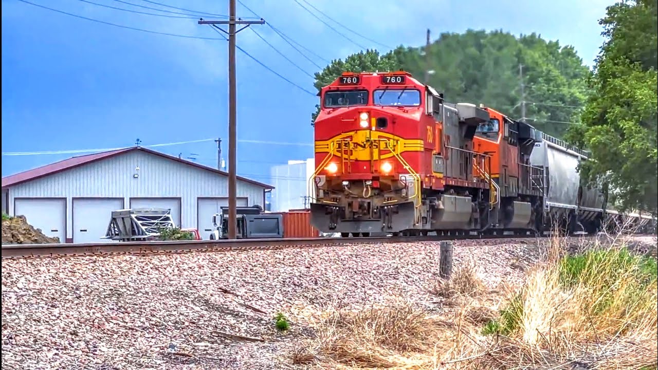 BNSF 760 Fakebonnet Leads SB Train In Dakota City, NE (07/06/21) - YouTube