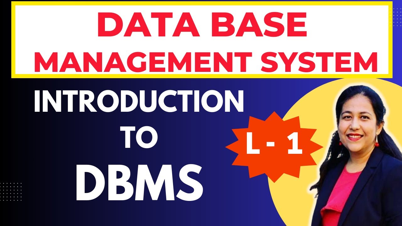 Lesson 1 Introduction To Dbms Database Management System Bca Btech Cs And It Bsc Cs