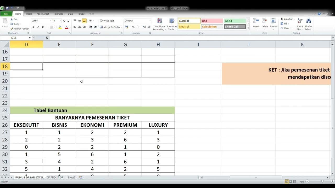 MATERI DASAR EXCEL - YouTube