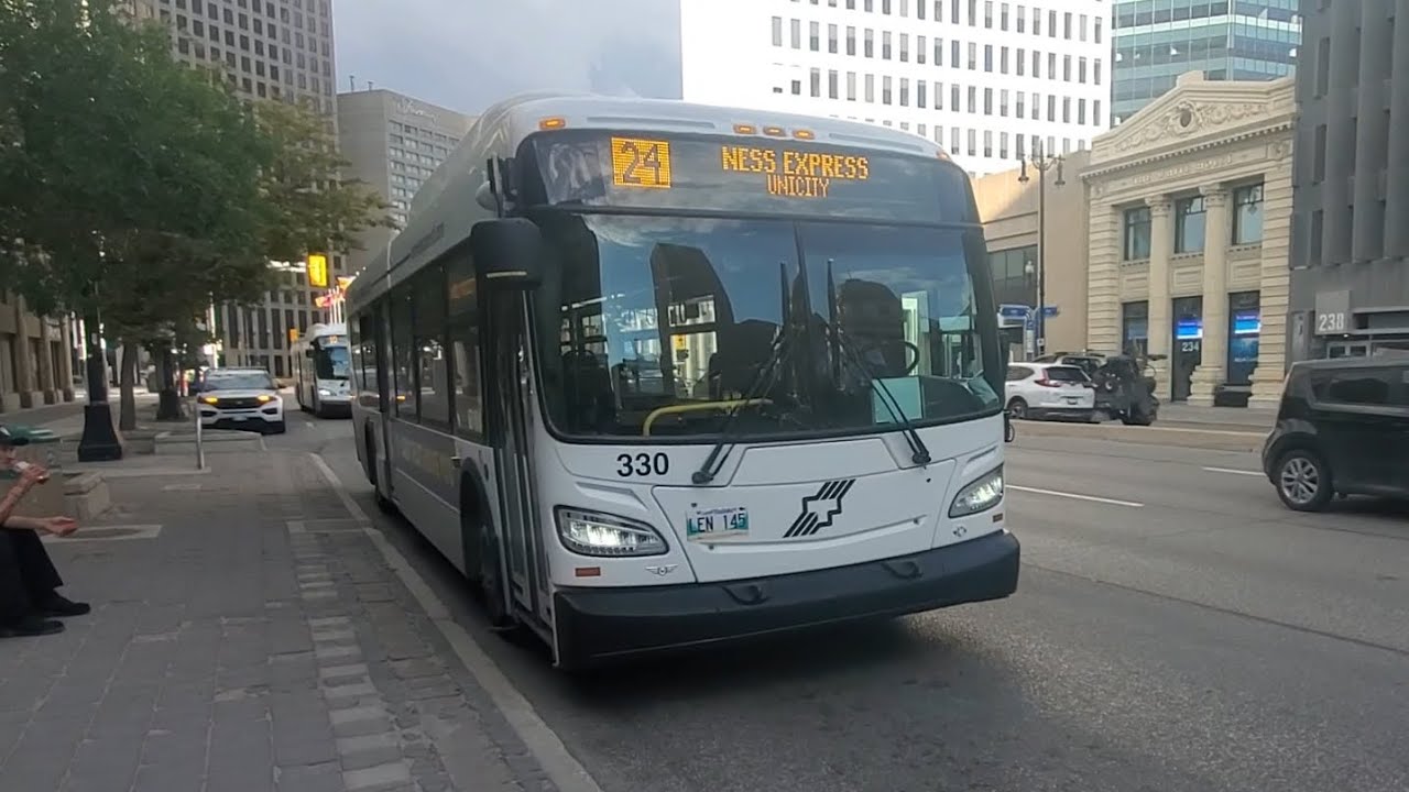 Riding on Winnipeg Transit 330 (2018 XD40) on Route 2️⃣4️⃣ Ness Express ...