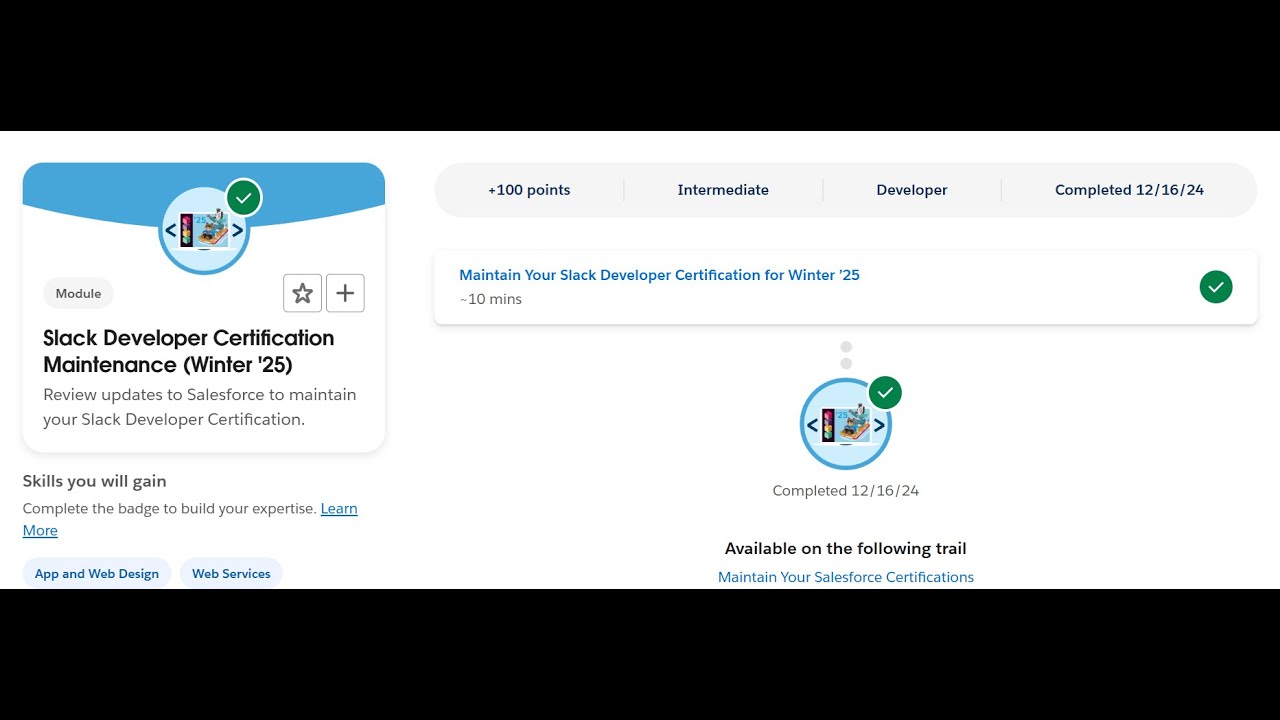 Slack Developer Certification Maintenance (Winter '25) | Salesforce - YouTube