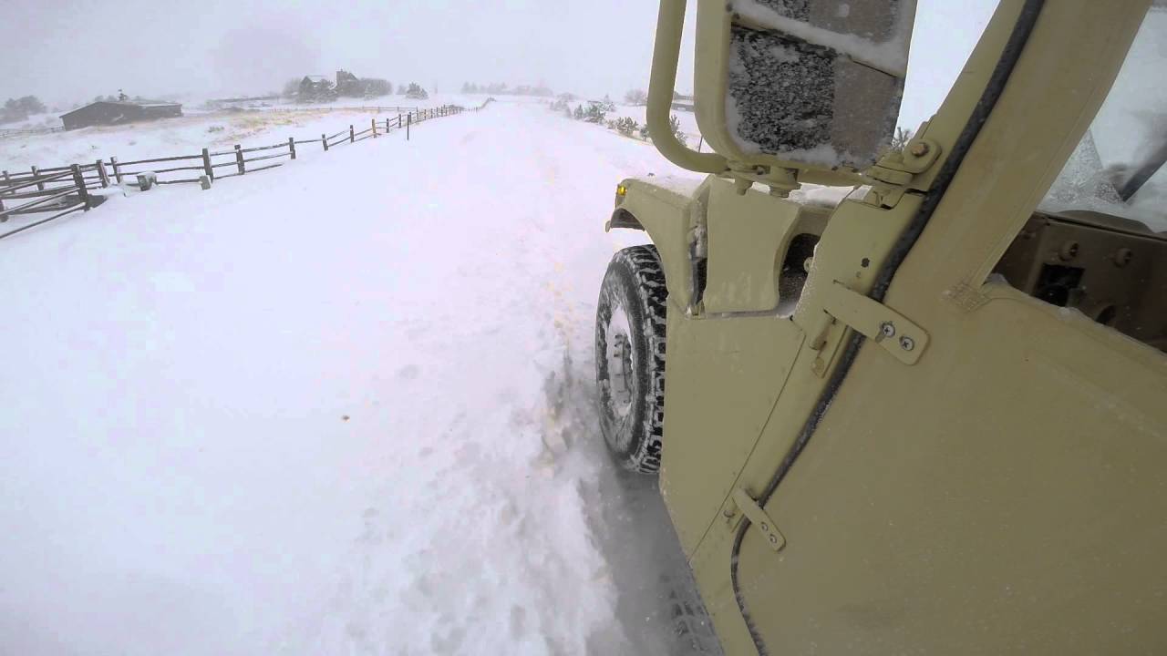 HMMWV in the snow 2 - YouTube
