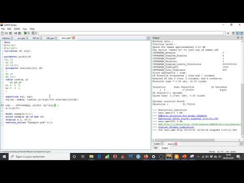 Modélisation de la production avec GAMS( Modeling production problem ...
