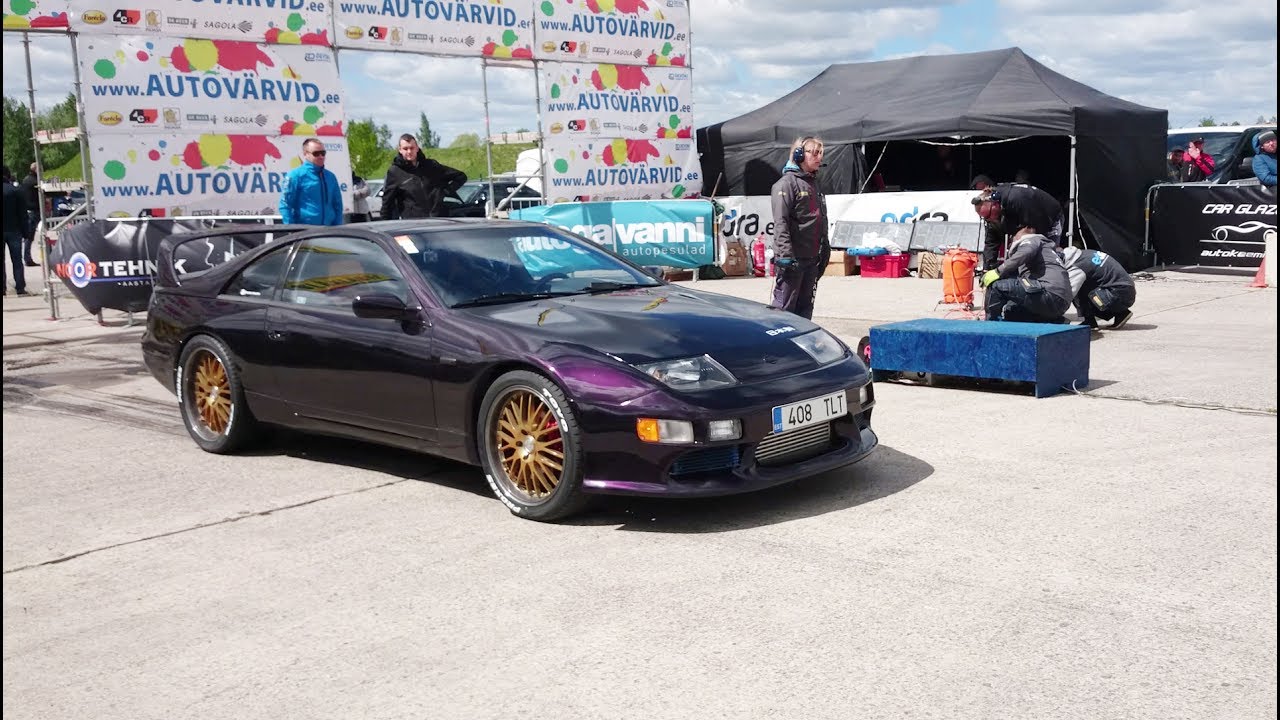 Nissan 300zx 1/8mile drag race - YouTube
