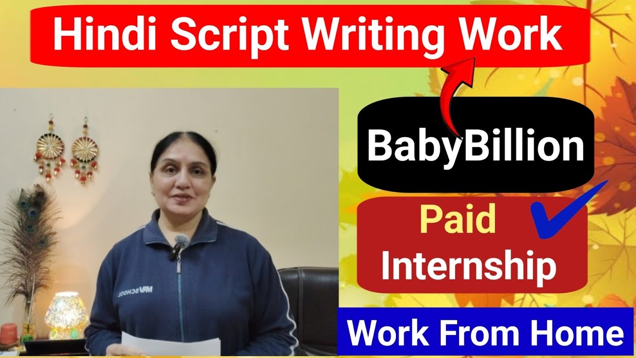 Work From Home Hindi Script Writing Internship Opportunity at ...