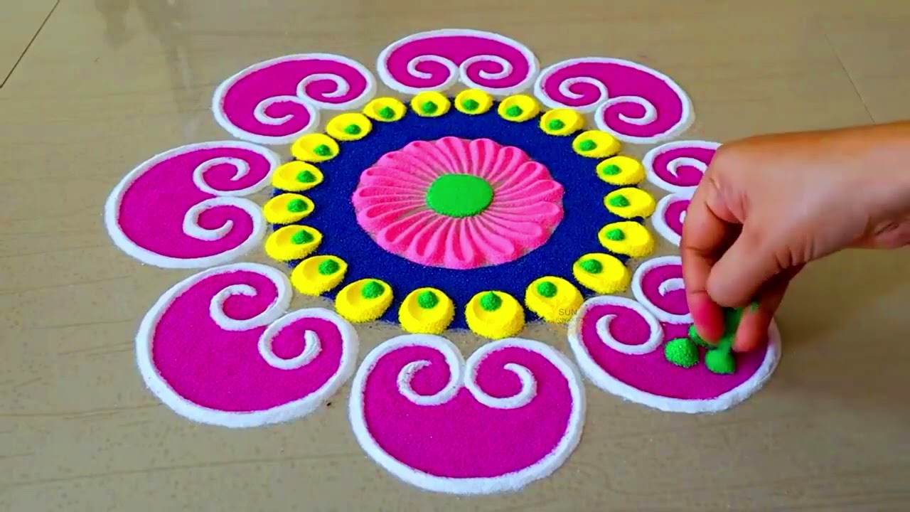 Easy Big Rangoli Design For Diwali 2022 | new rangoli designs 2022 ...