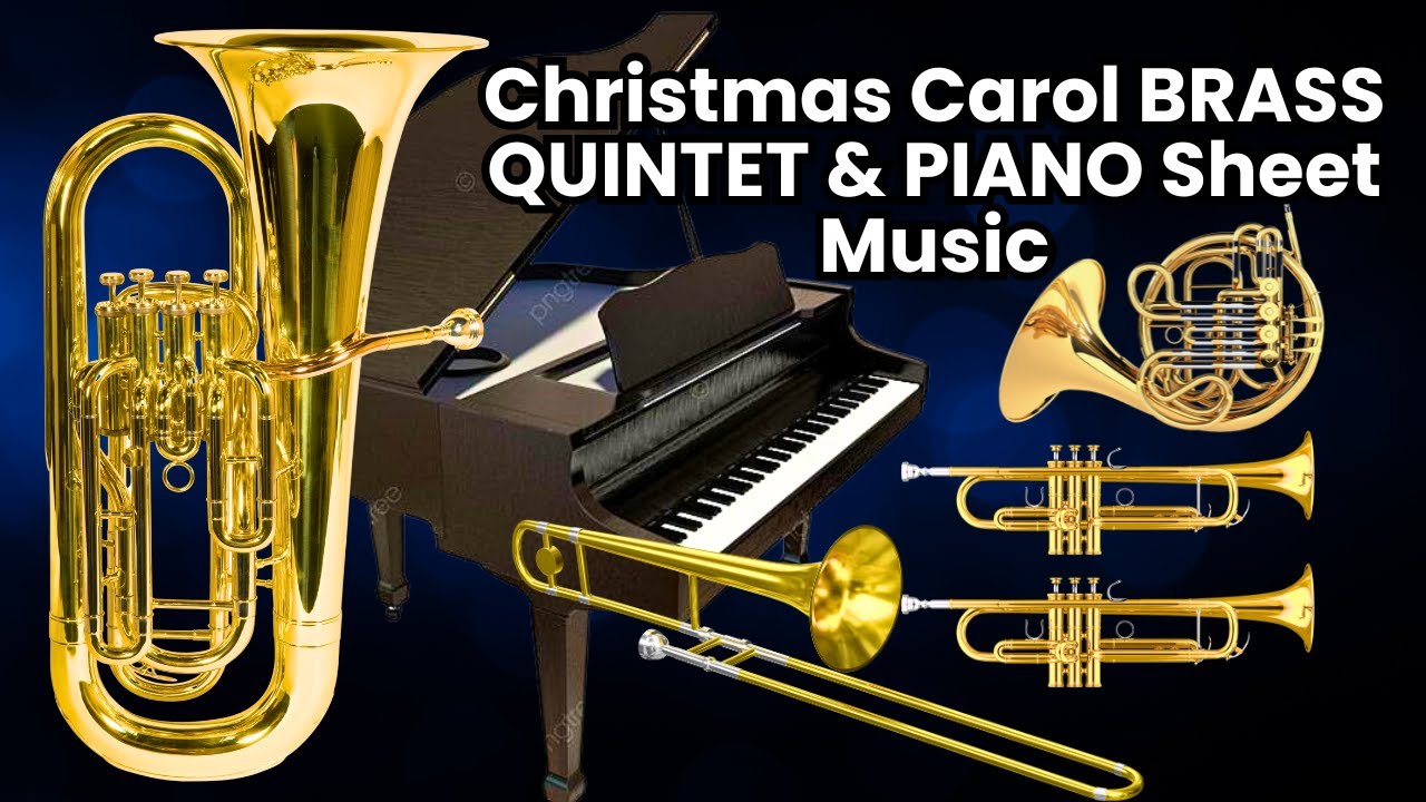 Hark! The Herald Angels Sing - Christmas Carol BRASS QUINTET & PIANO Sheet Music - YouTube
