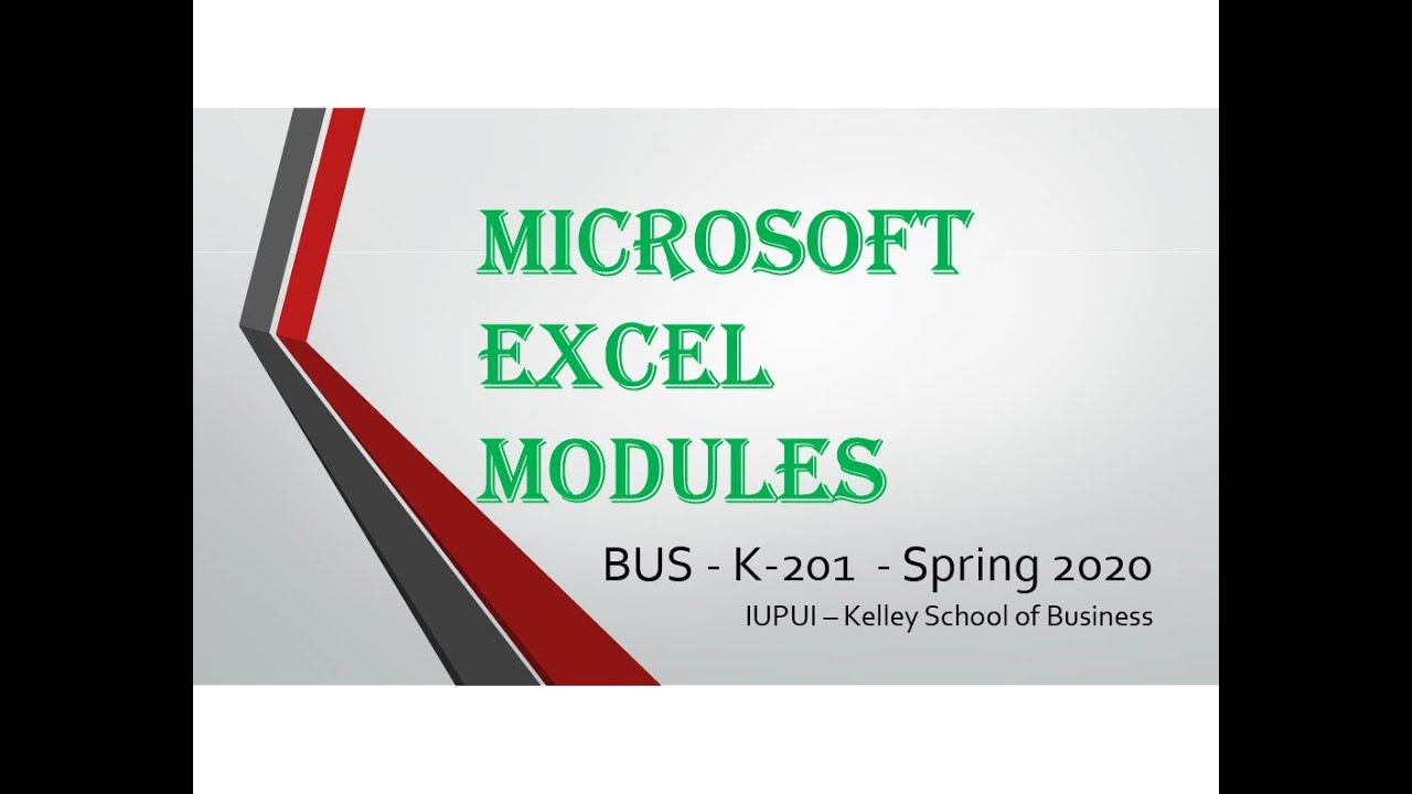 Excel 2016 Module 4 Part 1 PMT -1080p - YouTube