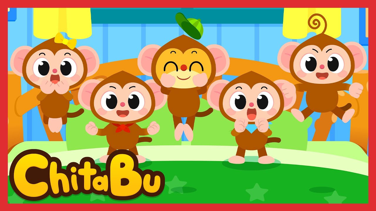 🐒Fünf kleine Affen🐒 | Beliebte Kinderlieder | #Chitabu - YouTube