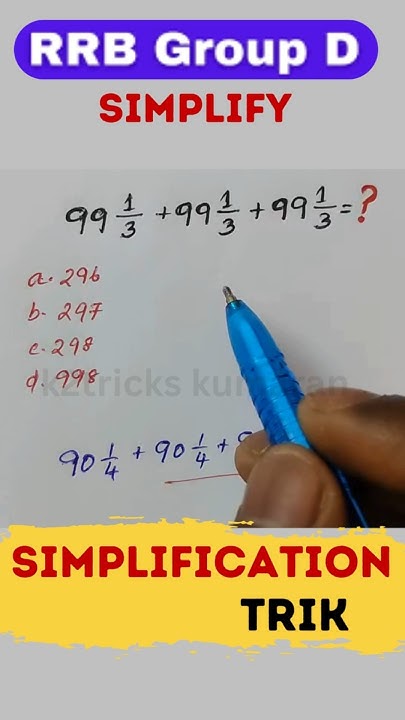Easy Simplification Trick | Simplify Math Trick #shorts #aptitude #reasoning #tnpsc #maths #rrb ...