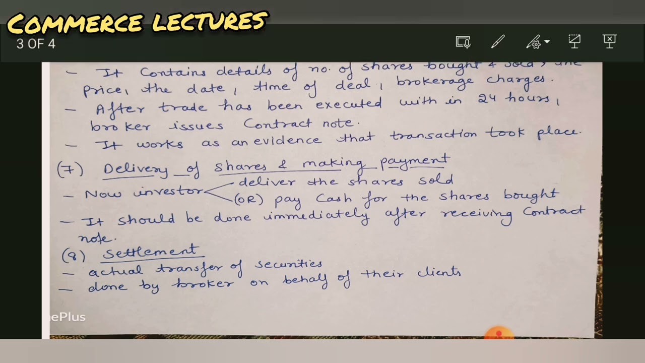 trading procedure on stock exchange || class 12 business studies ...