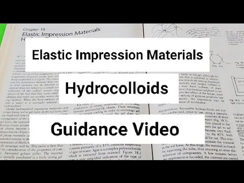 Elastic Impression Materials|| Hydrocolloids|| Agar and Alginate - YouTube