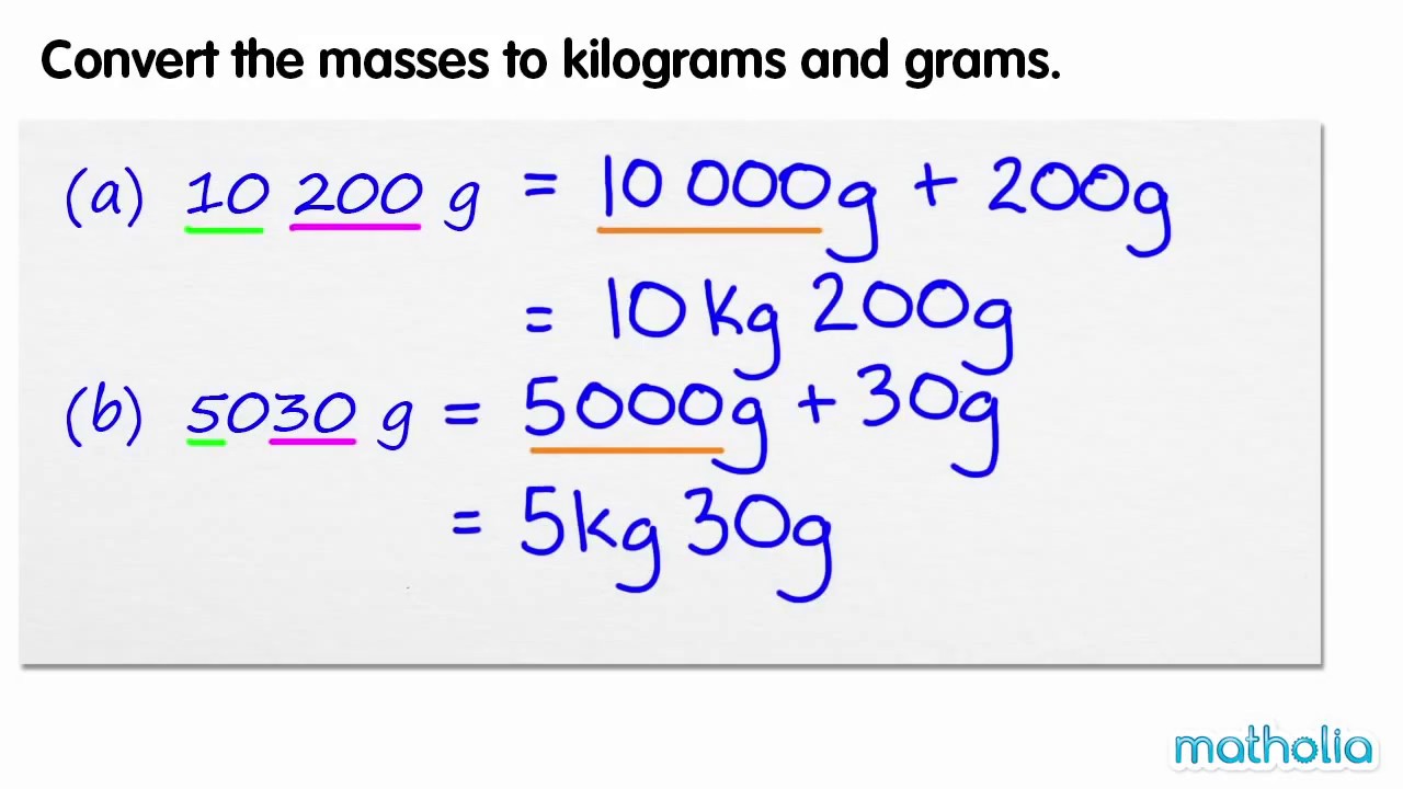 Converting Grams To Kilograms And Grams YouTube