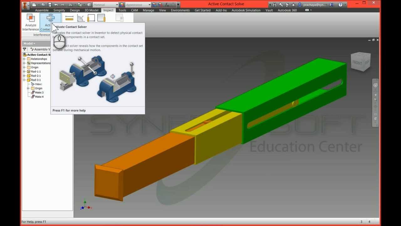 Autodesk Inventor - Activate Contact Solve - YouTube