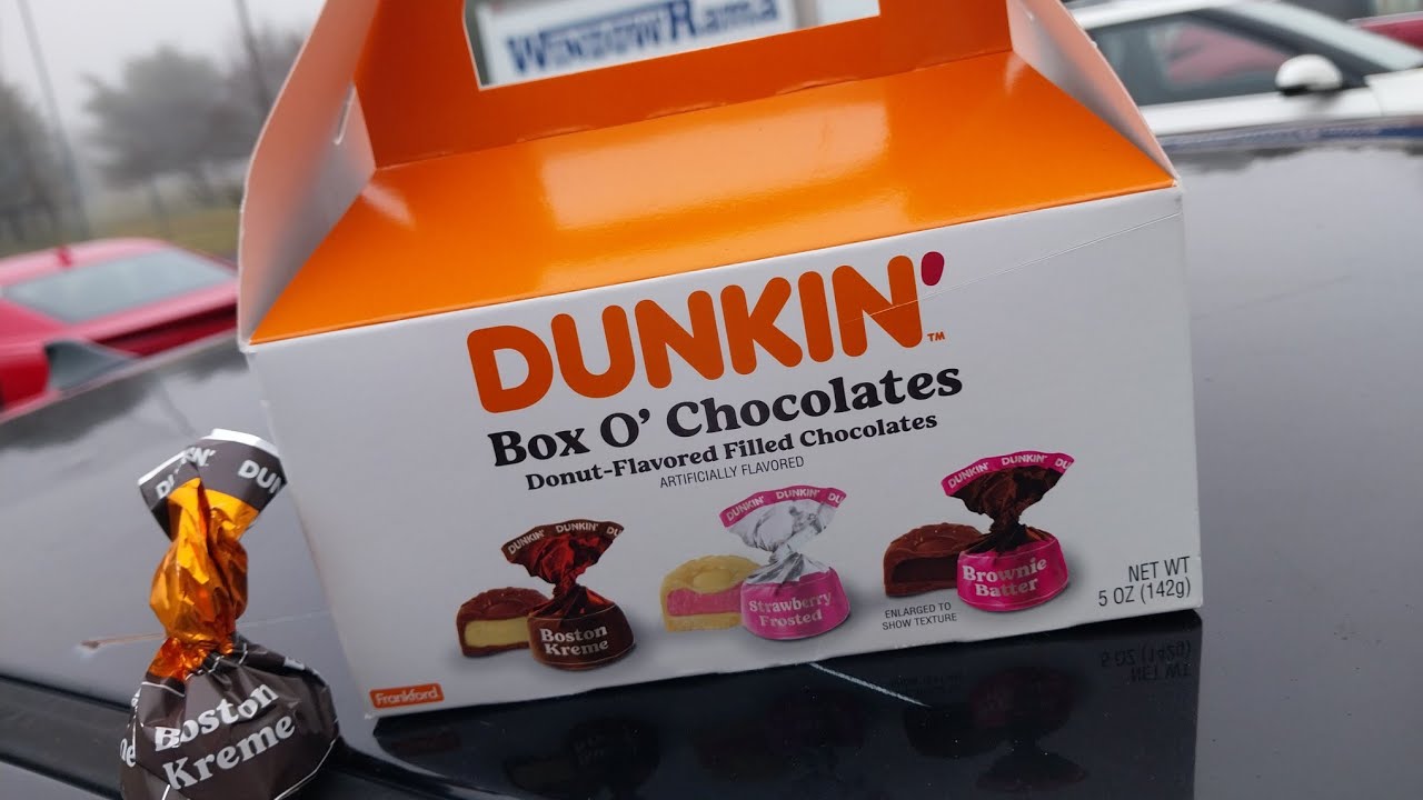 Box O' Chocolates by Dunkin' ( Boston Kreme ) Food / Drink Review - YouTube
