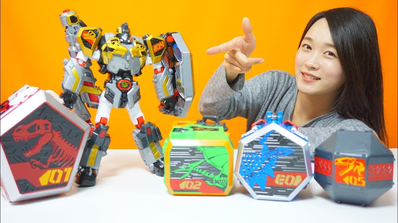 지오메카 캡틴다이노 브라키오캐논 장난감 솔리드모드 공룡 변신 로봇 Geo Mecha Captain Dino Toys - YouTube