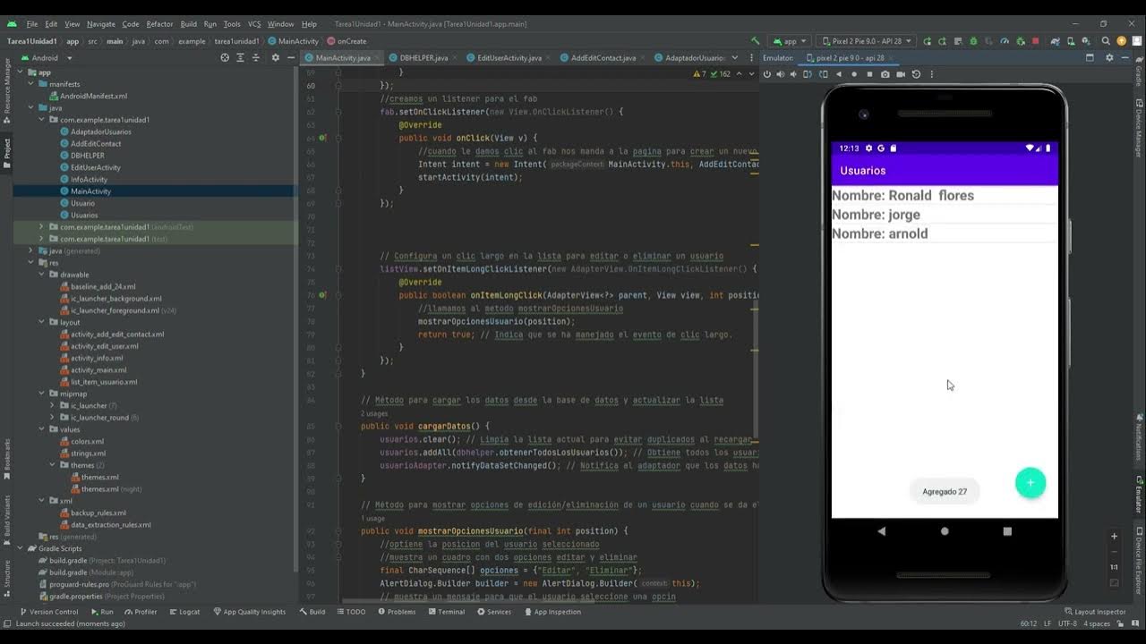 Listview con base de datos android studio java - YouTube
