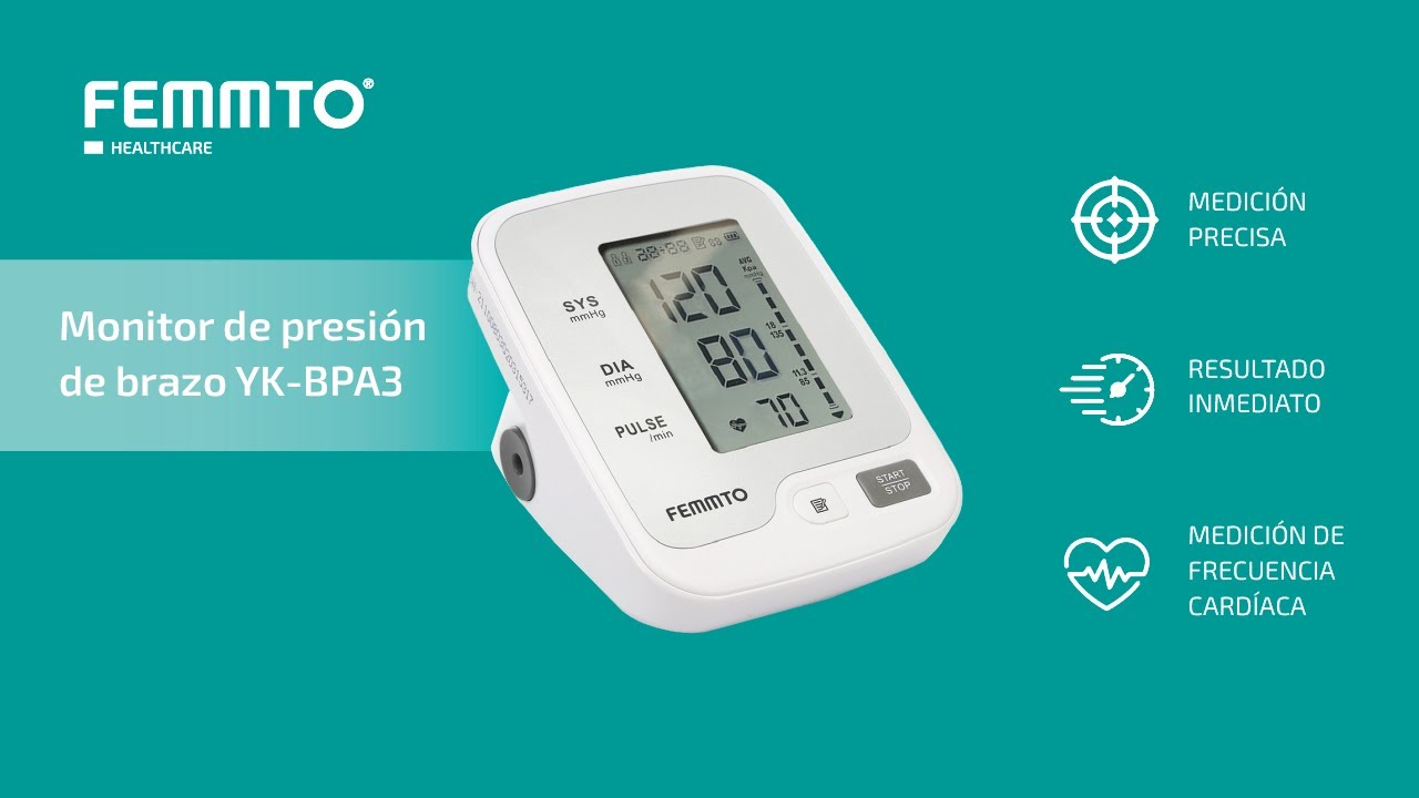 Monitor de presión de brazo YK-BPA3 - YouTube