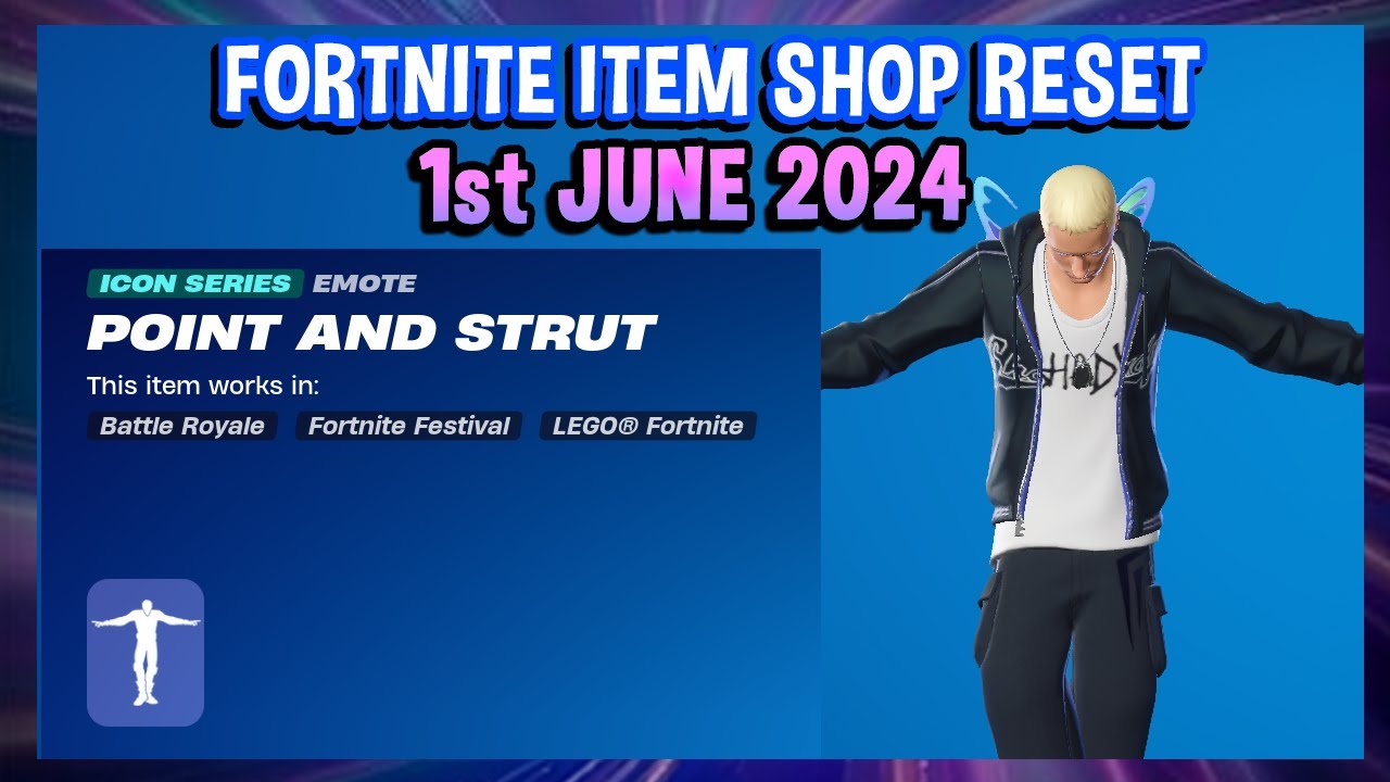 *NEW* POINT AND STRUT ICON EMOTE! (Fortnite Item Shop Reset 1st June ...