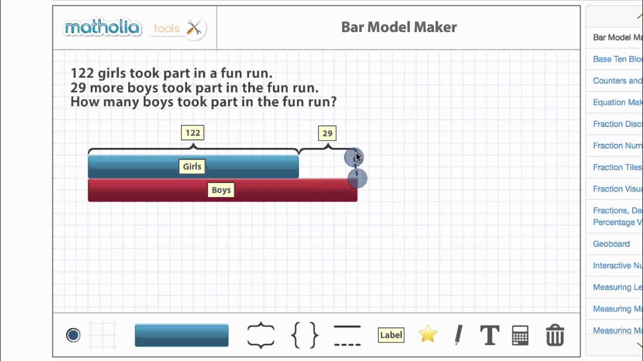 Comparison Bar Model for Addition - YouTube