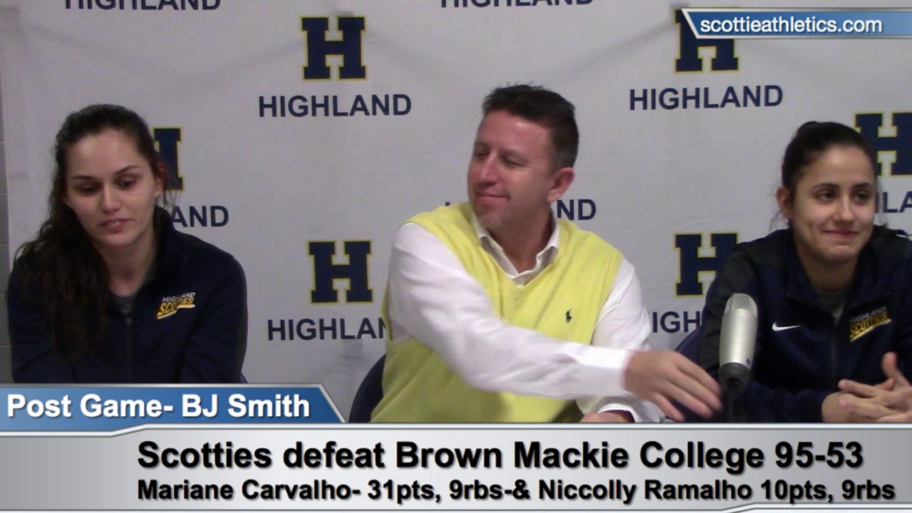 Post Game- Highland Women's Basketball vs Brown Mackie College - YouTube