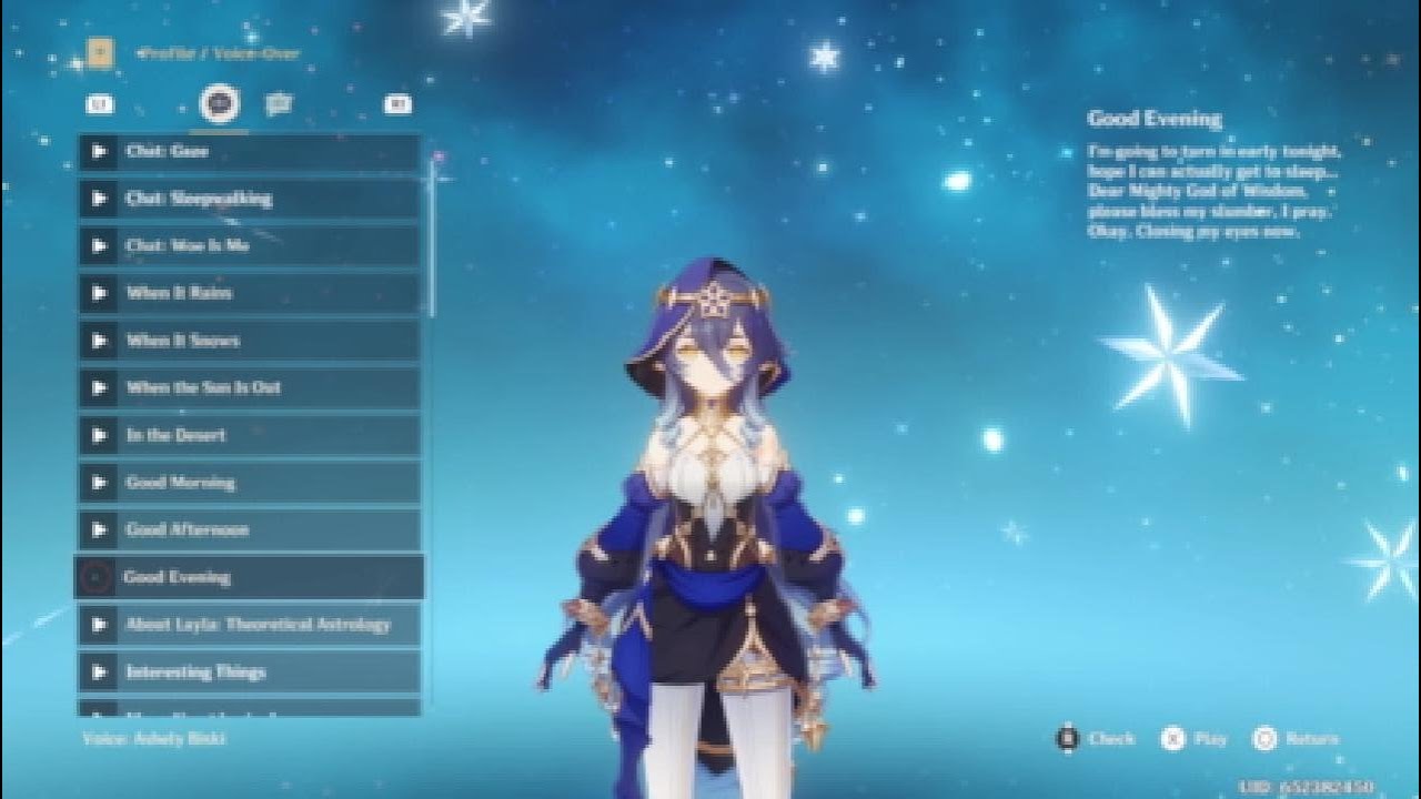 Genshin Impact Layla voice [English, Chinese, Japanese and Korean ...