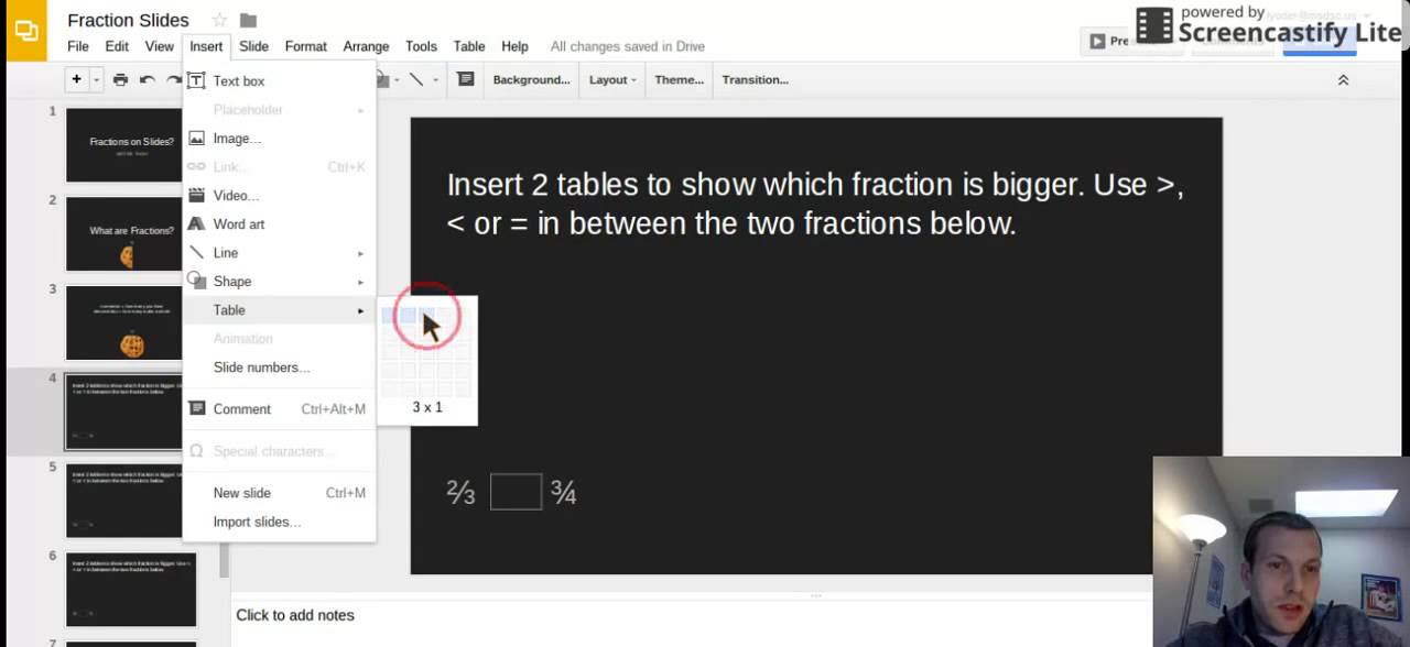 Fractions on Slides Lesson - 3rd Grade - YouTube