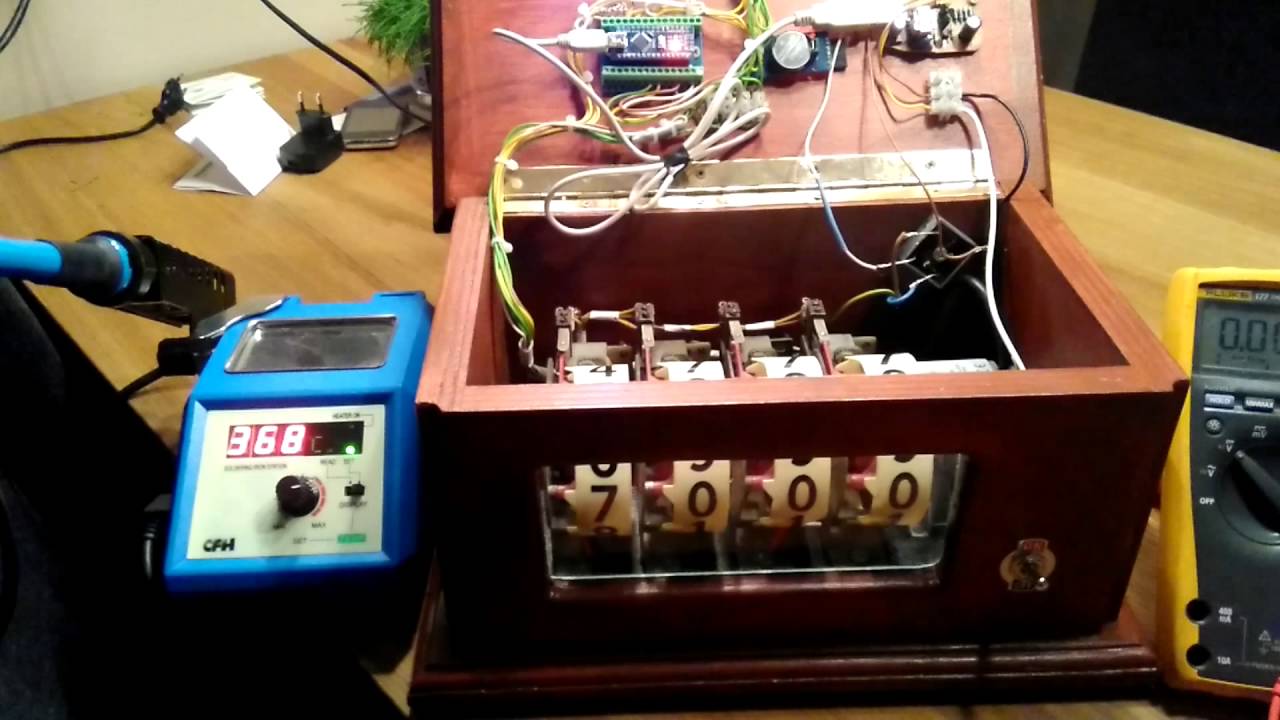 Arduino clock, pinball clock, steampunk art - YouTube