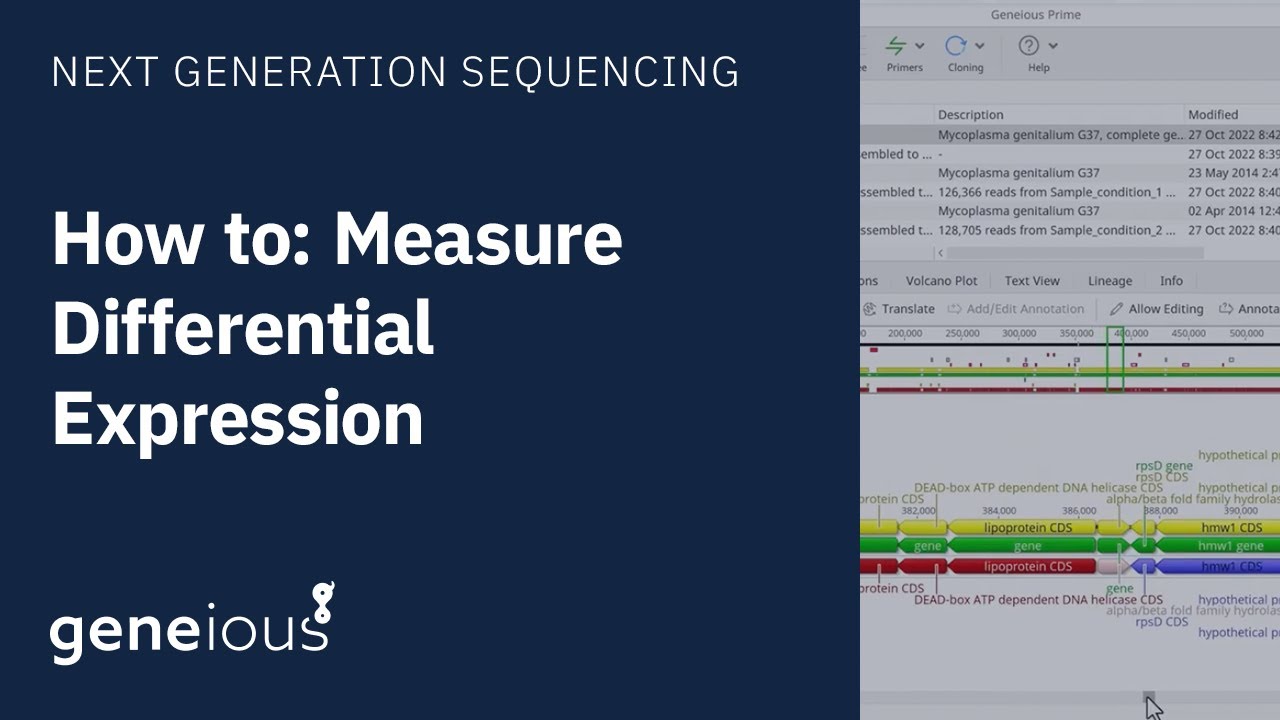 Measure Differential Expression in Geneious Prime - YouTube