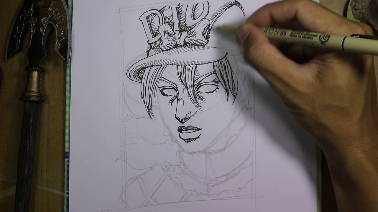Drawing Diego Brando (ディエゴ・ブランドー) - YouTube