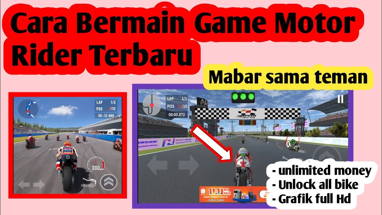 Cara Bermain Game Motor Rider | Motor Rider Bike Racing Game - YouTube