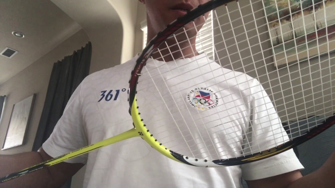 Yonex Badminton String sound - Arcsaber Z slash - YouTube