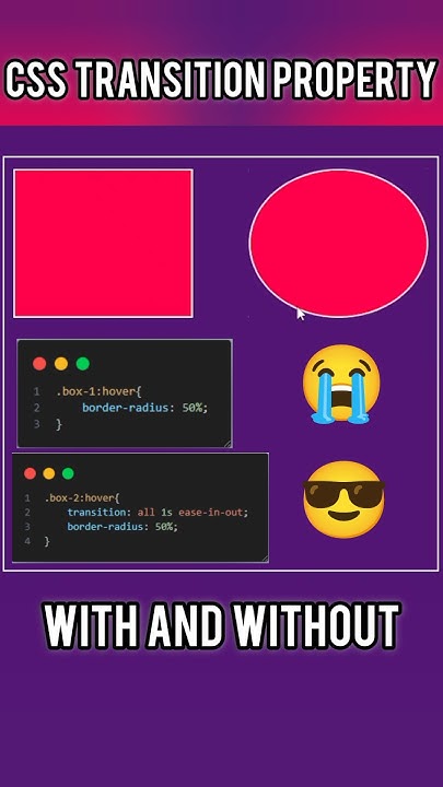 CSS Transition Property with and without comparison Html Css Transition Property in Css # ...