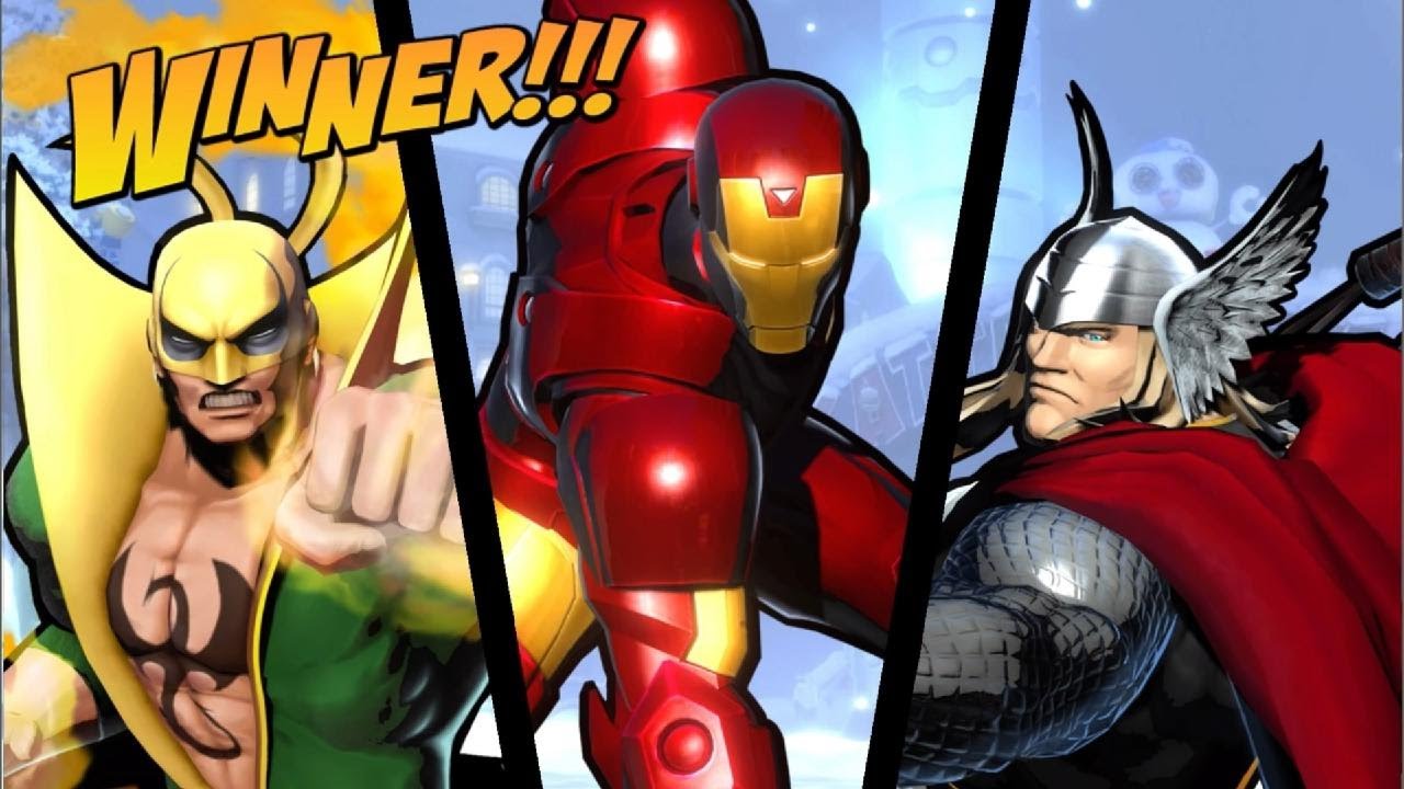 Ultimate Marvel vs Capcom 3 arcade.Iron Fist -Iron Man -Thor. - YouTube