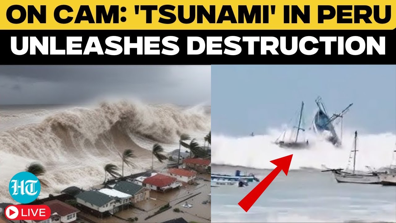 LIVE: Massive 'Tsunami' Wreaks Havoc In Peru | 13ft High Waves Batter ...