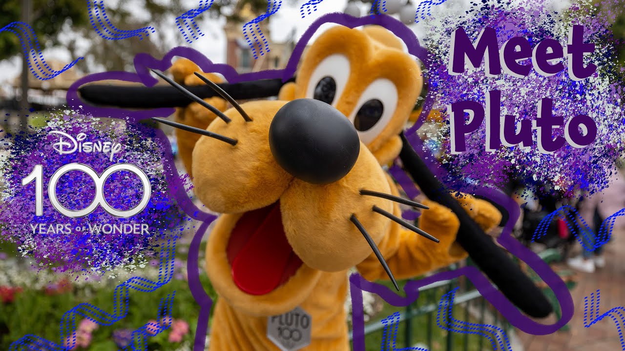 Check out Pluto in his 100th Anniversary collar at Disneyland in 3D ...