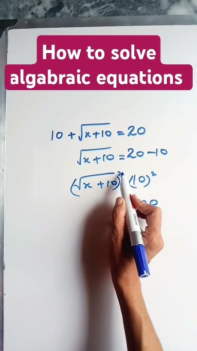 How to solve algebraic equations #maths #matheducation #algebra #shorts ...