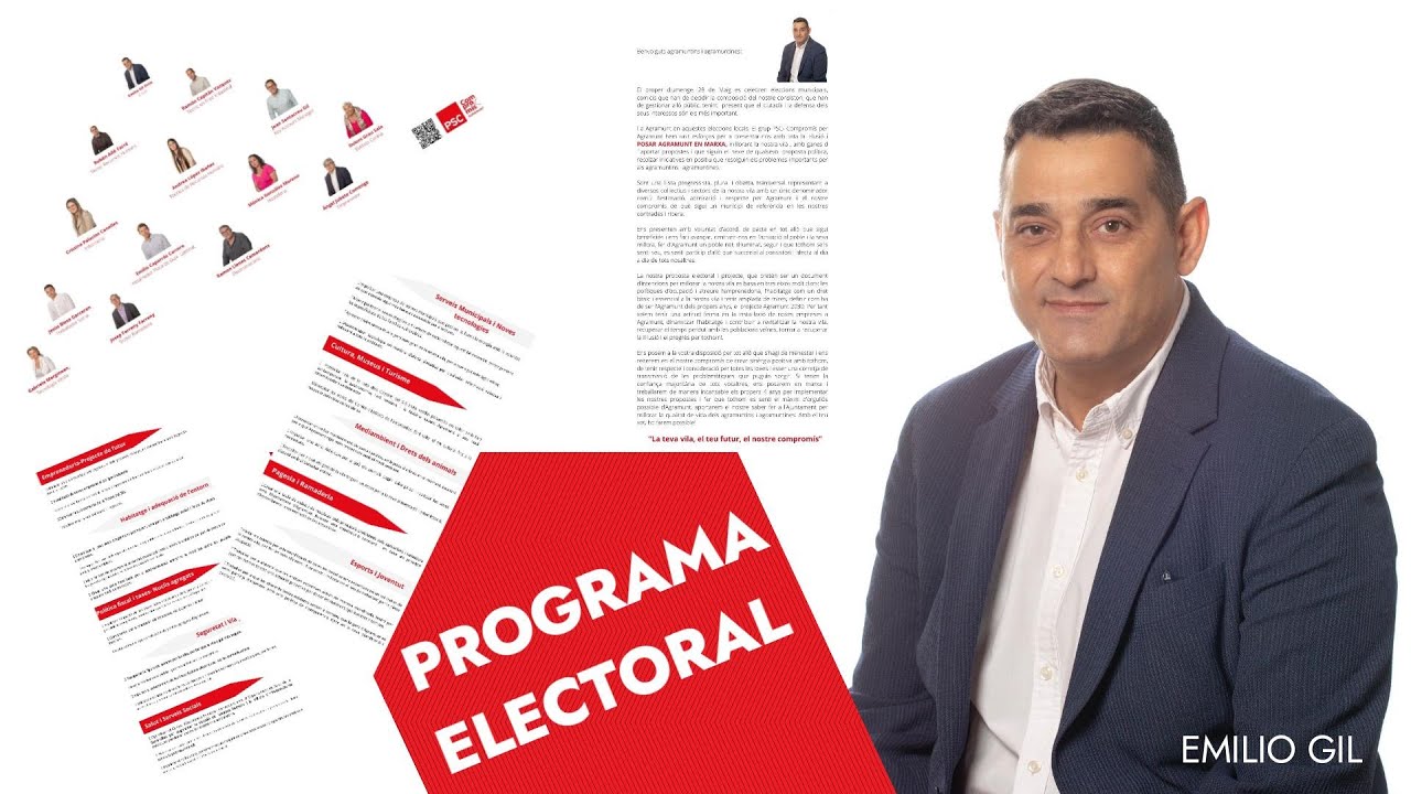 PROGRAMA ELECTORAL PSC COMPROMIS X AGRAMUNT - YouTube