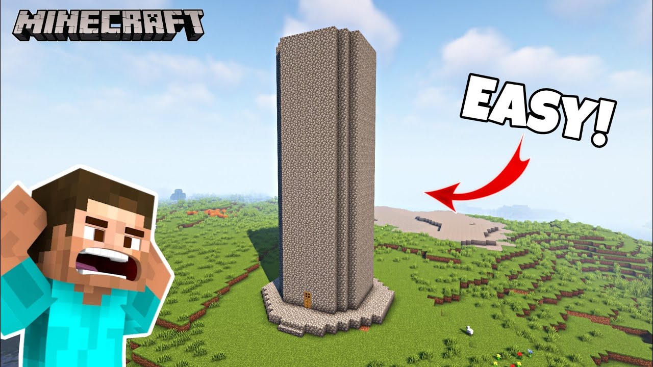 HOW TO BUILD A TOWER IN 2 MINUTE | MINECRAFT - YouTube