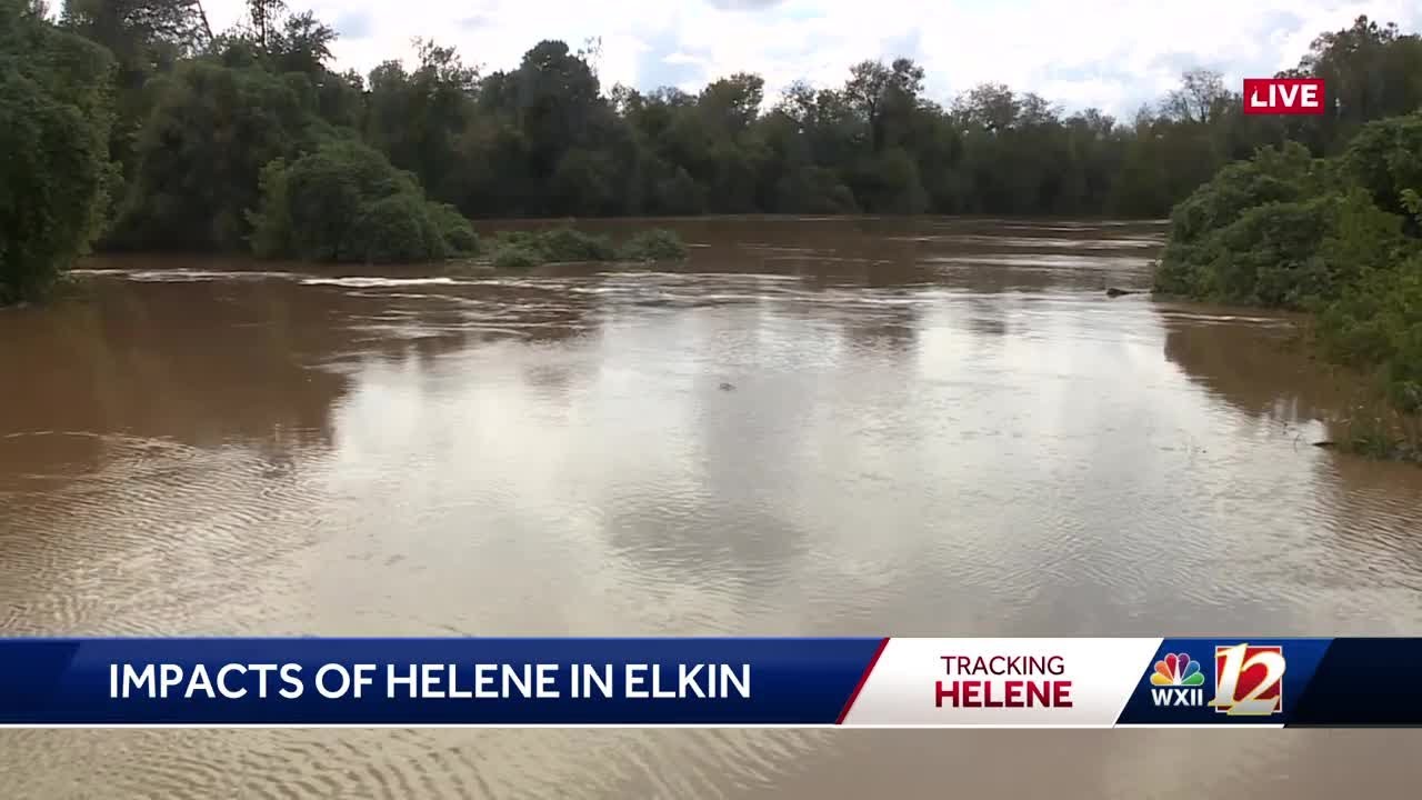 Elkin experiencing unprecedented flooding due to Helene - YouTube