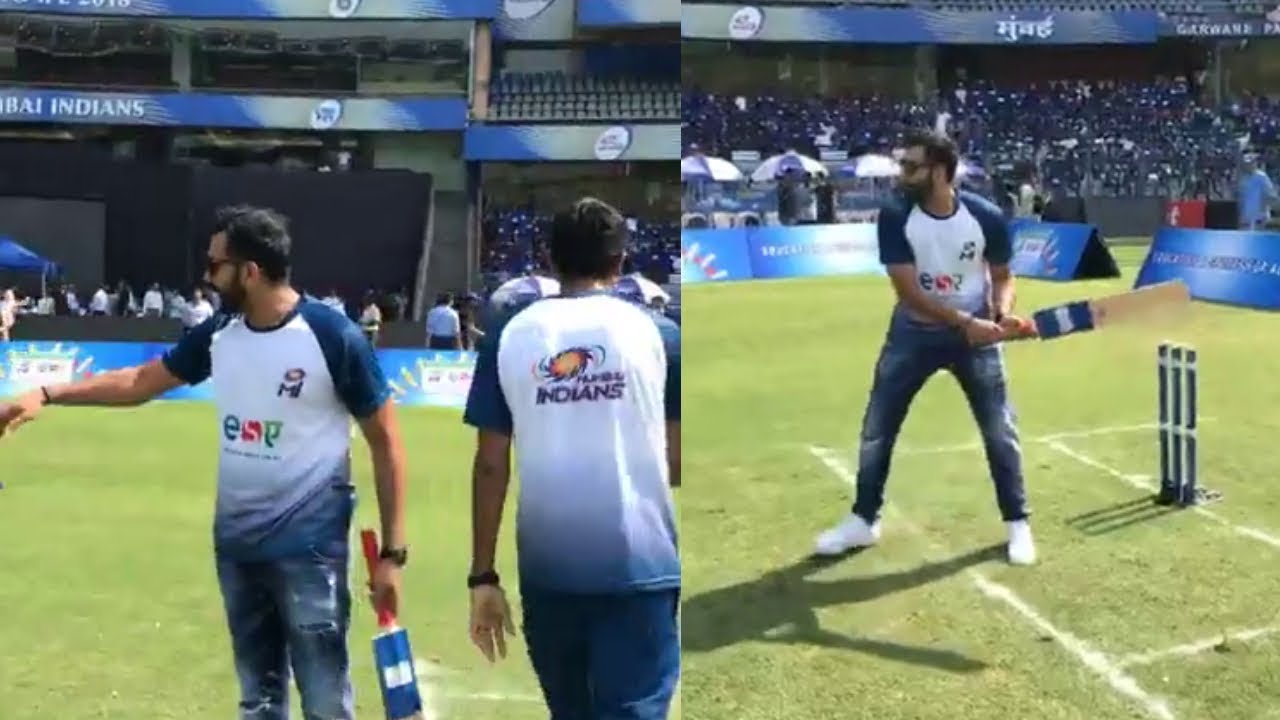 Rohit Sharma done left hand batting for his fans with Jasprit bumrah ...