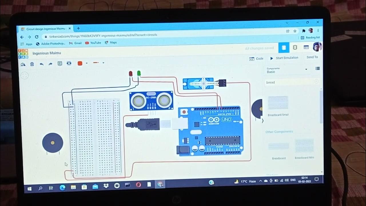 Tinkercad.com Radar Circuit - YouTube